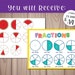 Fractions Matching Activity, Math Printable Activity, Learning ...