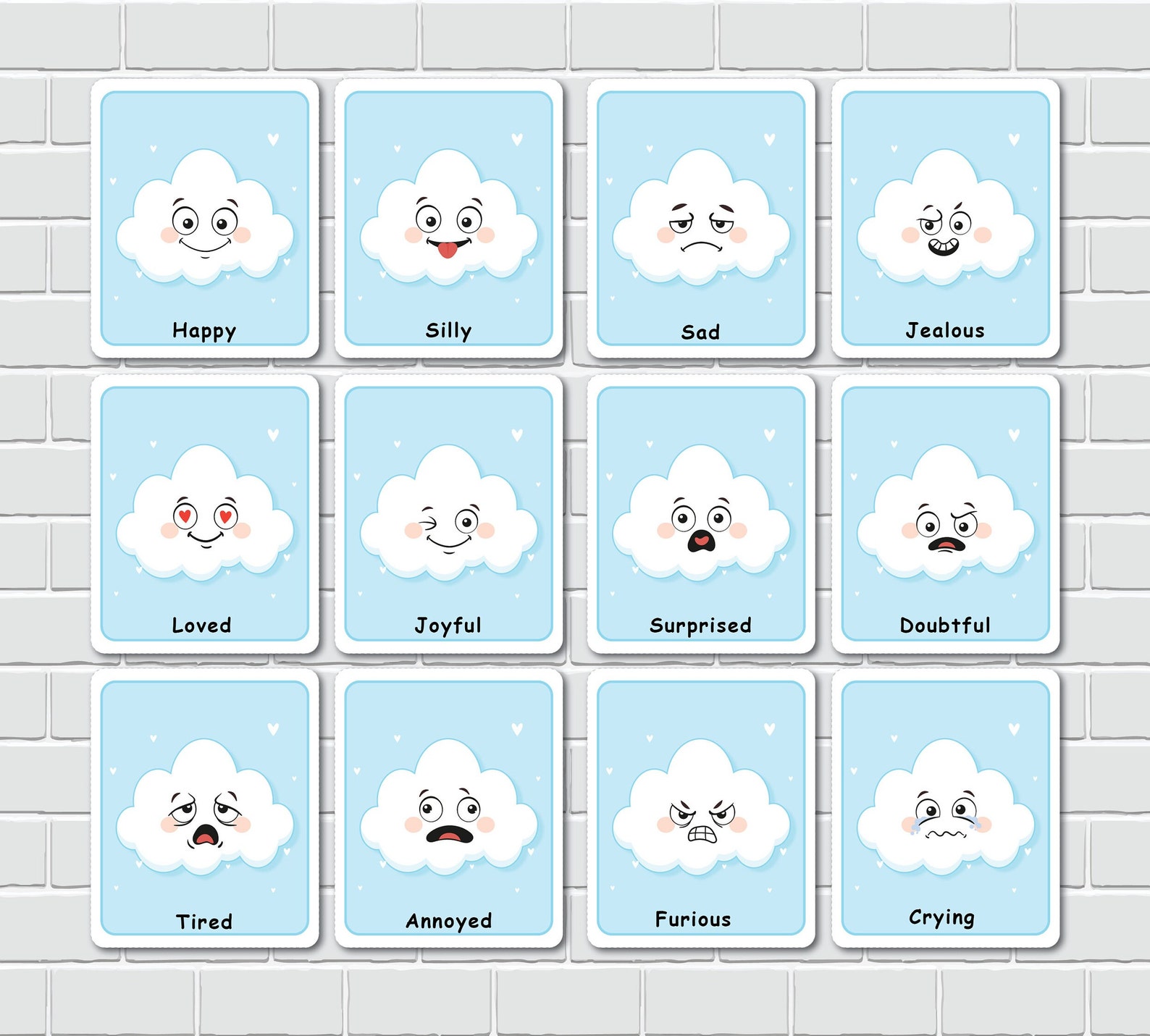 Emotions and Feelings Matching Game Rainbow Activity for - Etsy