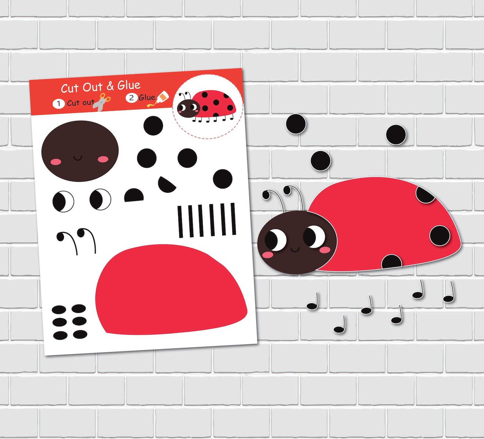 Bugs Cut Out and Glue Crafts for Kids.insects Cut Out and Paste ...