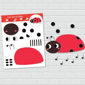 Bugs Cut Out and Glue Crafts for Kids.insects Cut Out and Paste ...