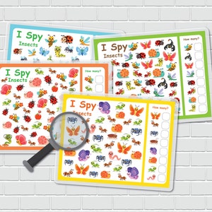 Insects I Spy Printable Activity for Kids, Look and Find Counting Game ...