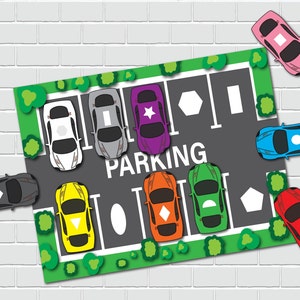 Parking Cars Busy Book Pages Toddler Learning Binder Preschool Matching ...