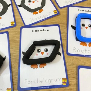 Penguin Shapes Play Dough Mats, Printable Play Doh, Toddler Quiet Time ...