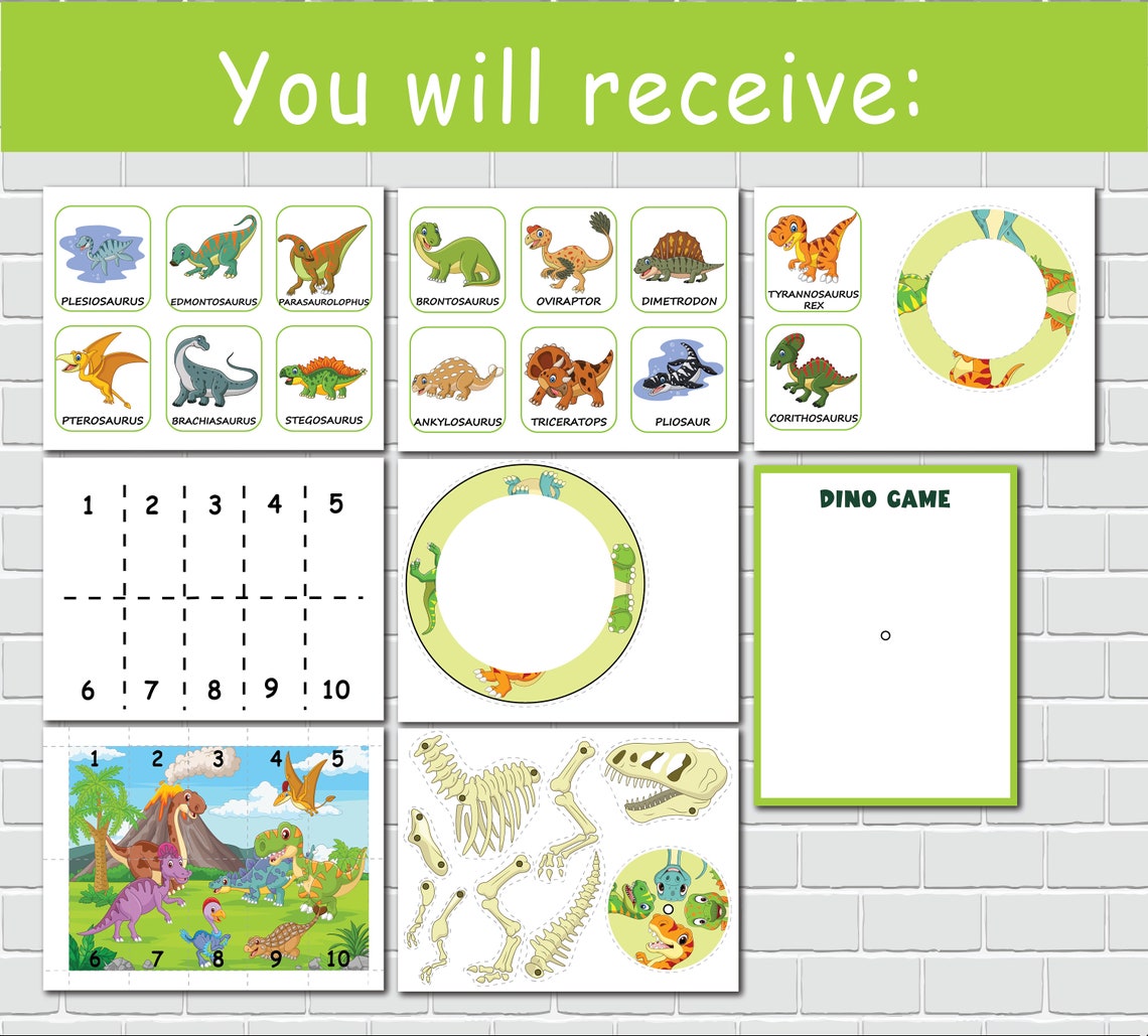 Dinosaur Busy Book Pages for Toddler. Kindergarten Learning | Etsy