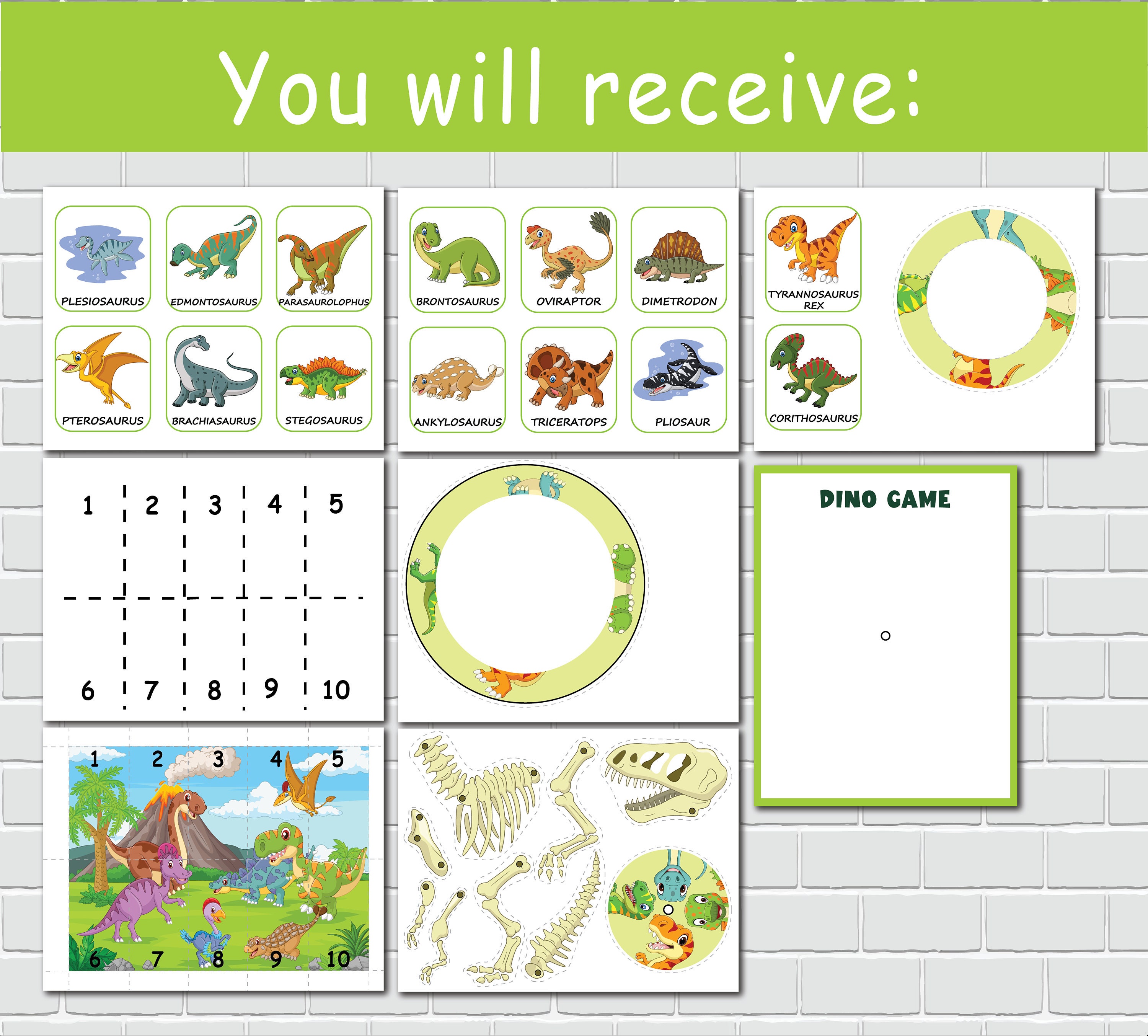 Dinosaur Busy Book Pages for Toddler. Kindergarten Learning | Etsy