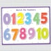Numbers Matching Activity, Toddler Busy Book Page, Learning Binder, Pre ...