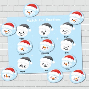 Snowman Emotions Activity for Kids, Preschool Printables, Toddler ...