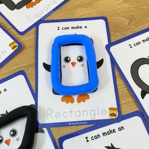 Penguin Shapes Play Dough Mats, Printable Play Doh, Toddler Quiet Time ...