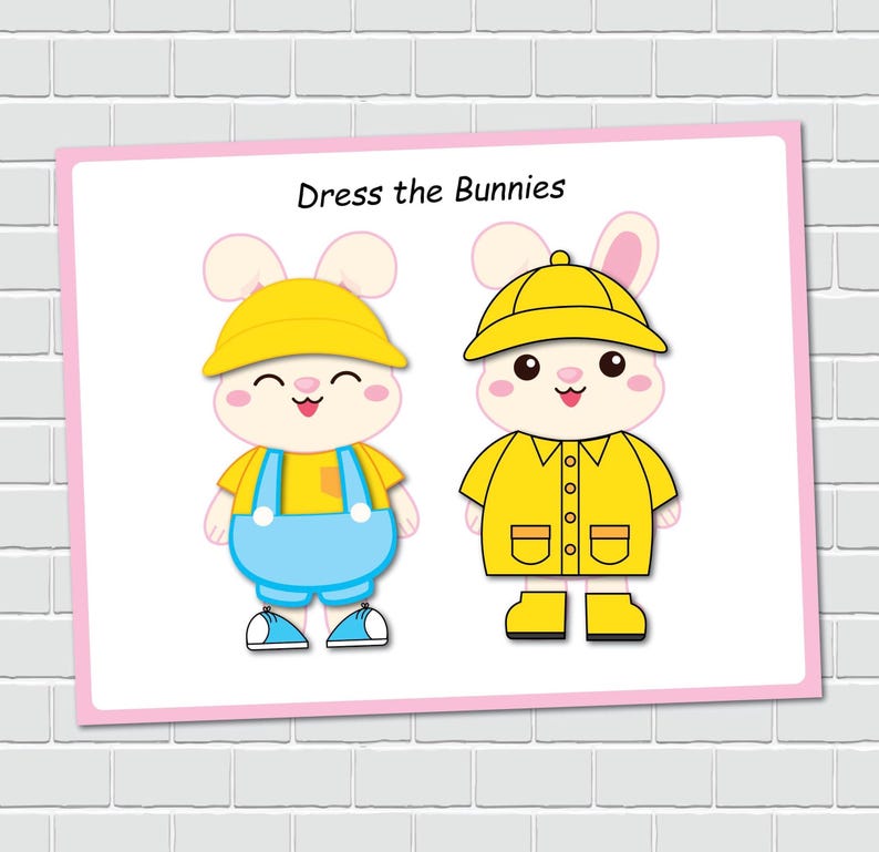 Bunny Dress up Printabe Activity. Spring Printables. Toddler File ...