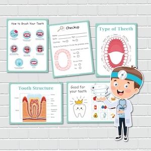 Dentist Dramatic Play, Dental Office Pretend Play, Printable Dramatic ...