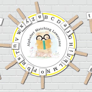 Alphabet Matching Wheel, Uppercase & Lowercase, Busy Book Page Activity ...