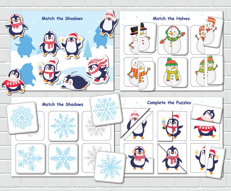 Winter Busy Book, Preschool Quiet Book, Printable Activities, Toddler ...