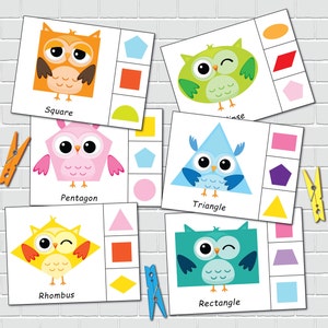 2D Shapes Clip Cards, Shapes Busy Book, File Folder Games, Special ...