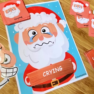 Santa Emotions and Feelings Activity for Kids, Christmas Busy Book ...