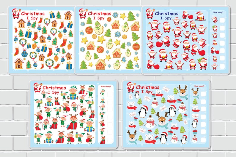 I Spy Christmas Printable Activity. Look and Find Counting Game ...