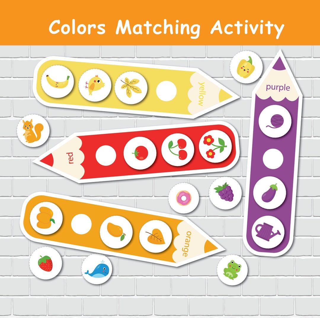 Colors Matching Activity, Montessori Materials, Toddler Printable ...