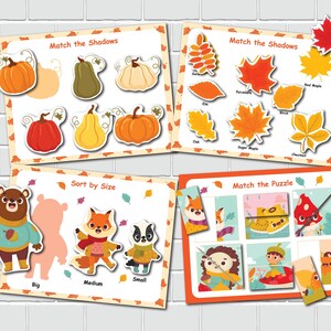 Fall Busy Book, Autumn Quiet Book, Toddler Learning Binder, Preschool ...