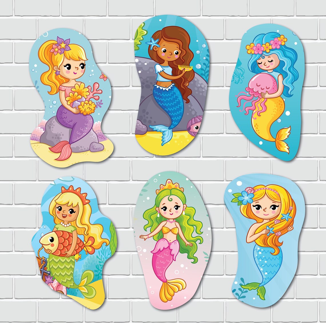 Mermaids Lacing Cards, Preschool Fine Motor Skill Activity, Toddler ...