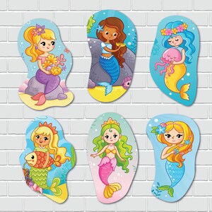 Mermaids Lacing Cards, Preschool Fine Motor Skill Activity, Toddler ...