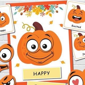 Pumpkin Emotions Activity for Kids, Preschool Feelings Printables ...