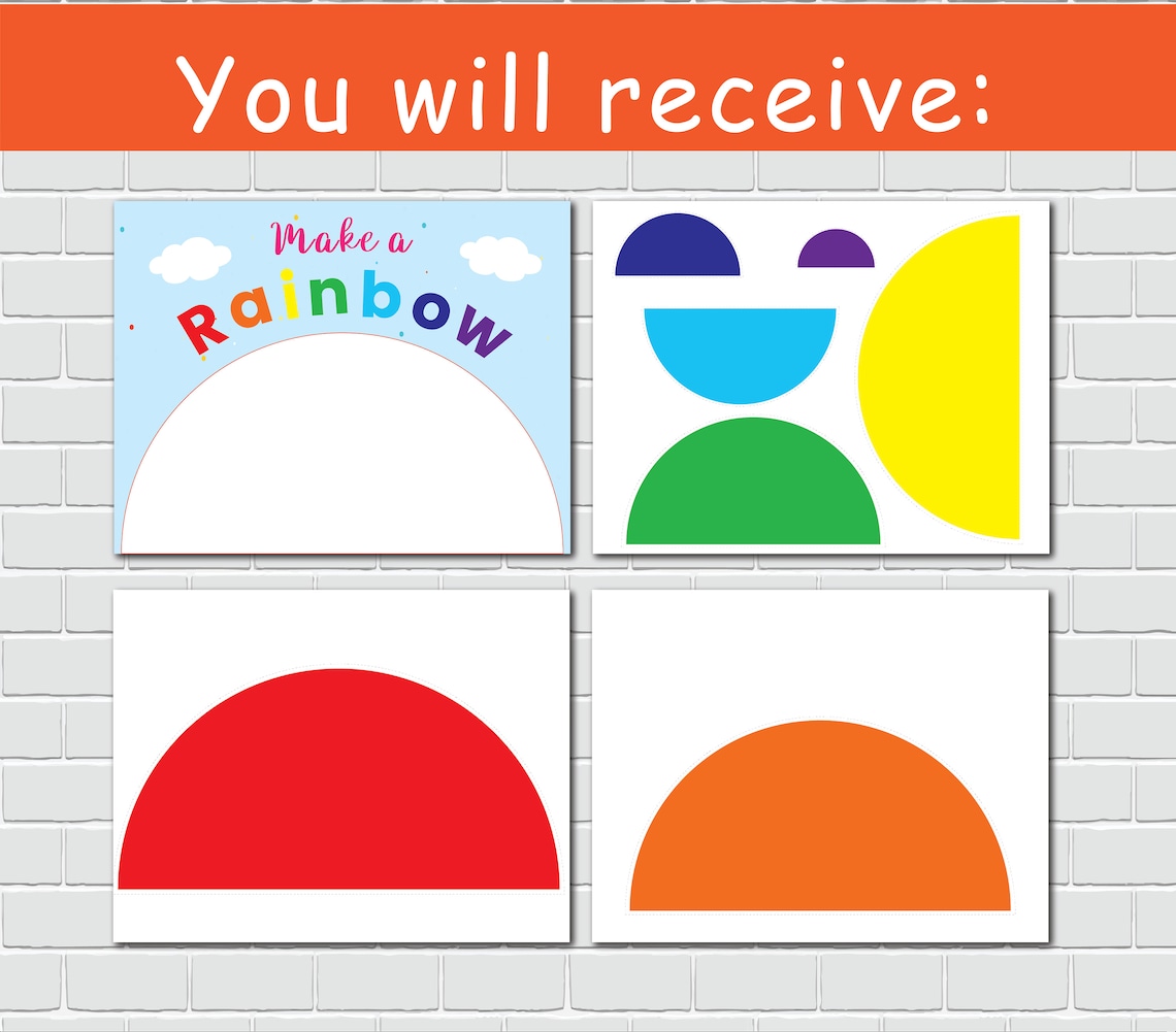 Rainbow Printable Activity for Toddlers and Preschool Busy - Etsy