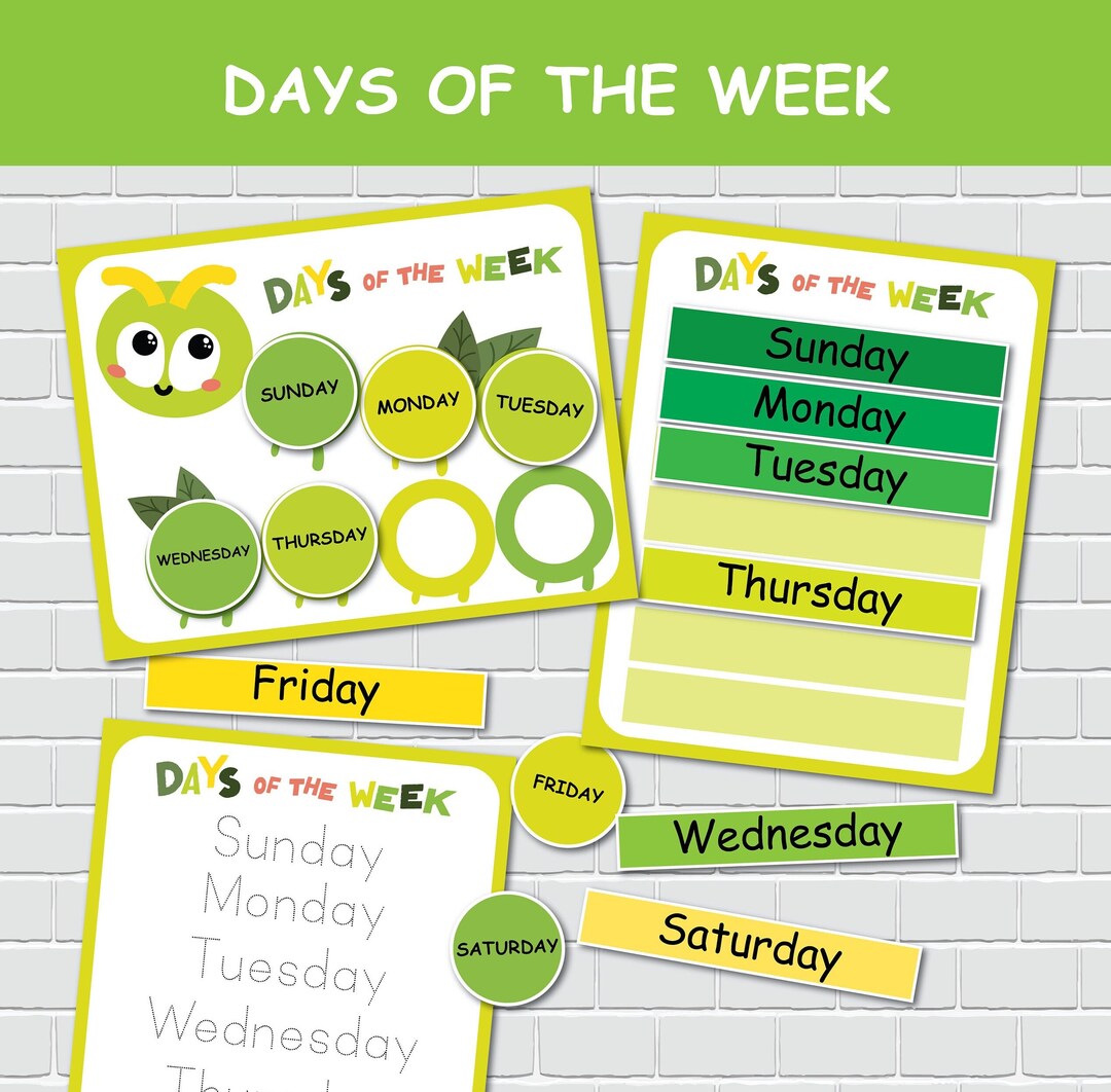 Days of the Week Printable Activity for Kids. Circle Time Learning ...