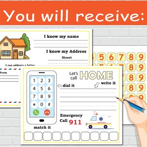 Phone Number and Address Activity About Me Printable Preschool Activity ...