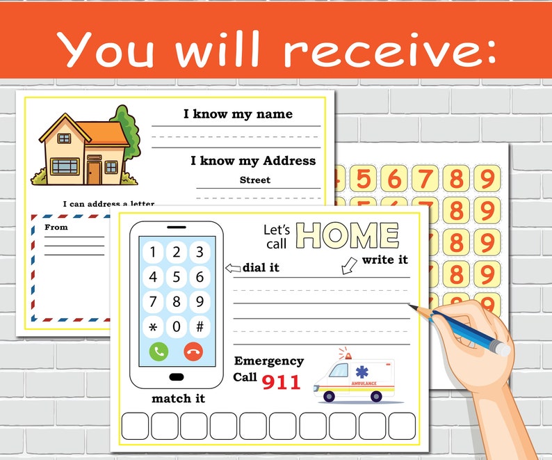 Phone Number and Address Activity About Me Printable Preschool - Etsy