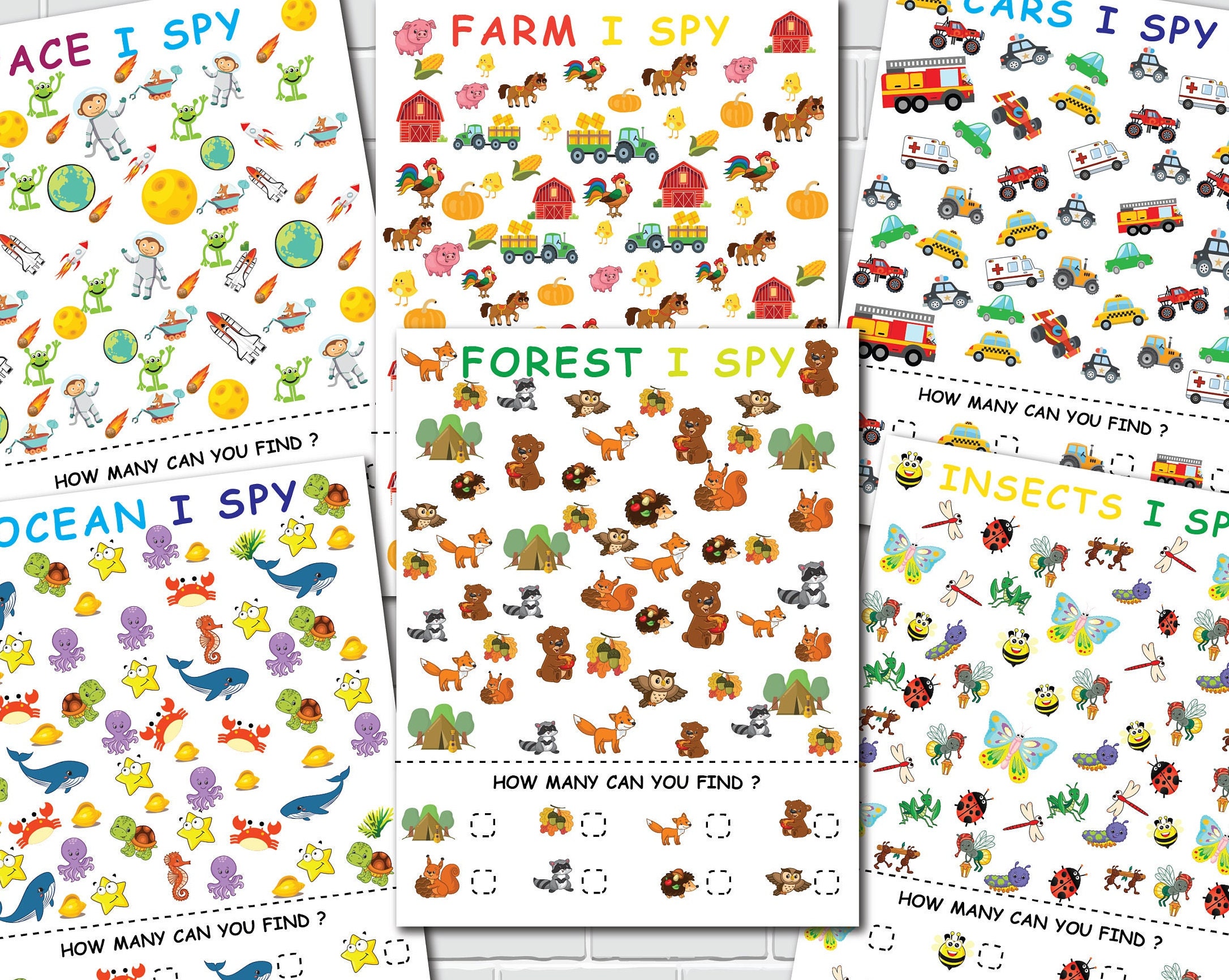 I Spy Printable Activity for Toddlers Look and Find Counting Game ...