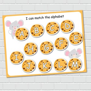Cookies Alphabet Matching Game, ABC Busy Book Pages, Toddler Learning ...