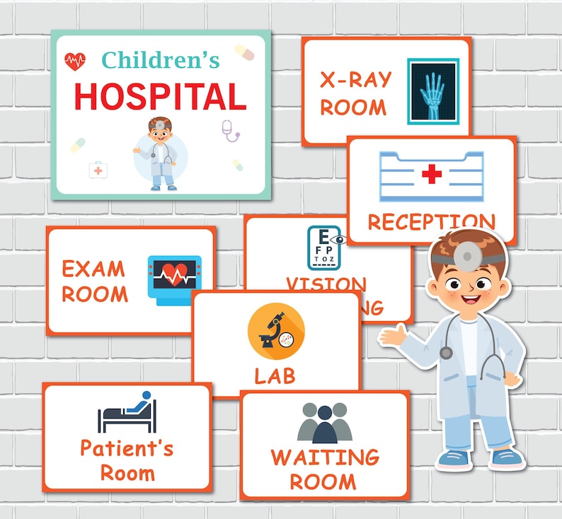 Doctor Pretend Play, Printable Hospital Dramatic Play, Preschool ...