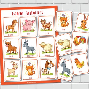 Farm Animals Busy Book Pages, Toddler Quiet Time Activity, Preschool ...