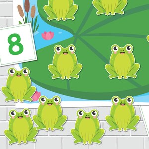 Frog Pond Counting Activity, Matching Numbers, Spring Busy Book ...