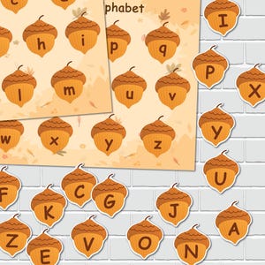 Acorn Alphabet Matching Activity for Kids, Autumn Quiet Book ...