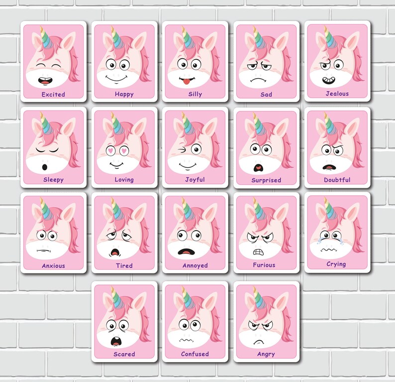 Unicorn Emotions Activity Preschool Feelings Printables - Etsy