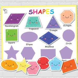 Shapes Matching Actvity. Toddlers Sort and Match Game. Preschool ...