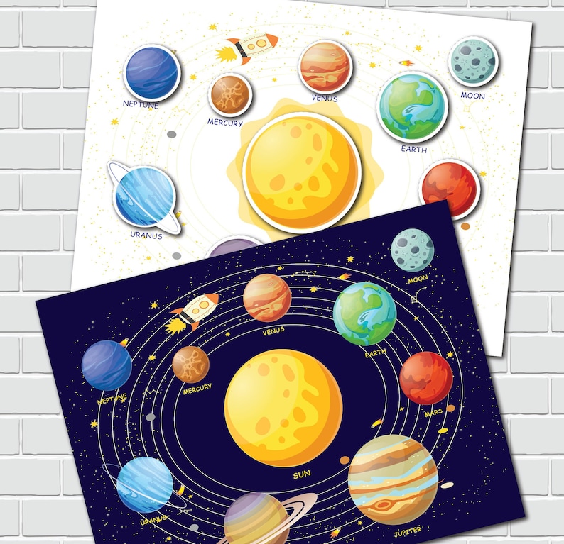 Solar System Printable Activity Outer Space Study Preschool Learning - Etsy