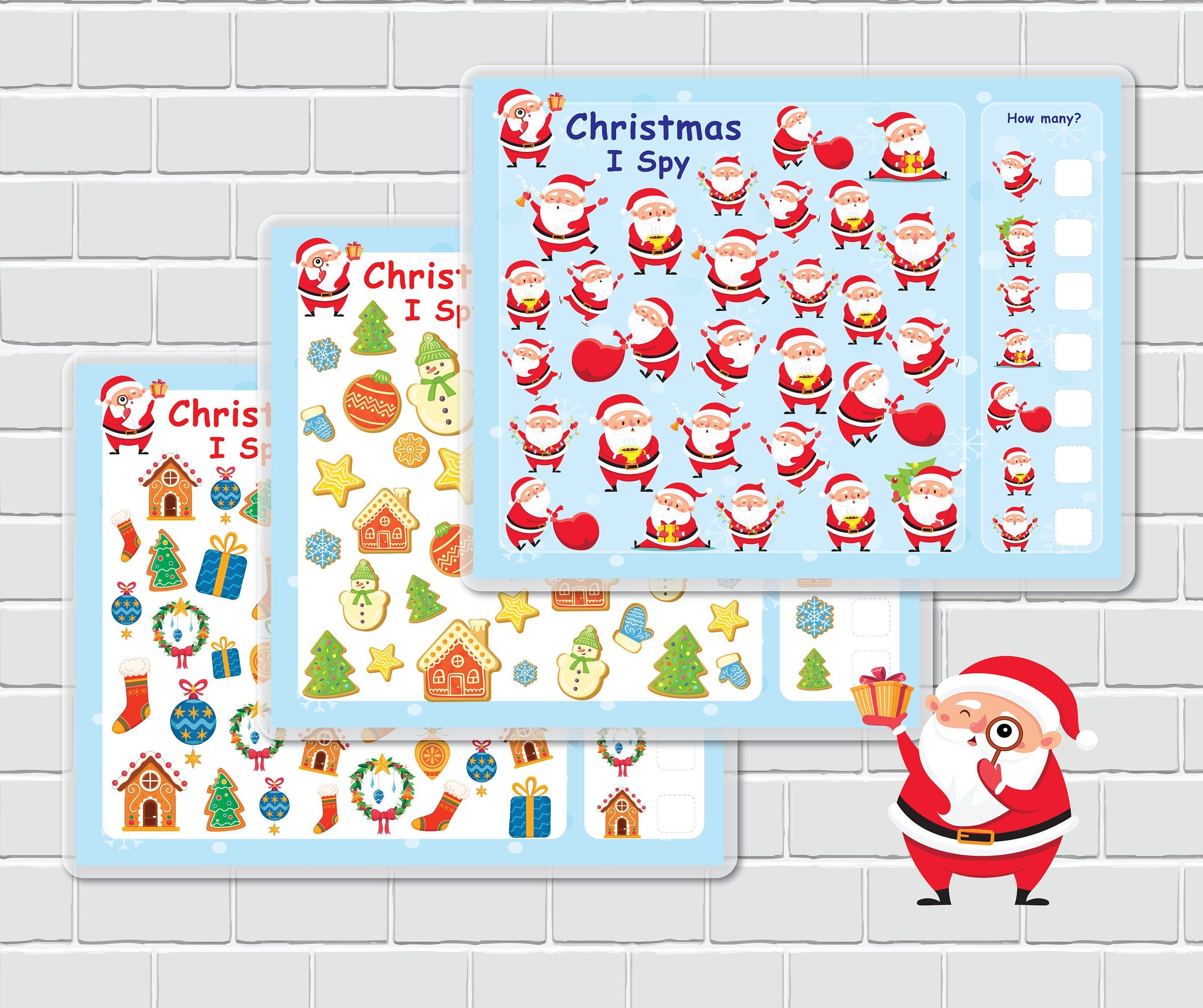 I Spy Christmas Printable Activity. Look and Find Counting Game ...