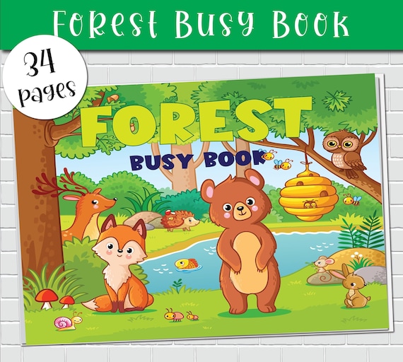 Forest Busy Book Toddler Learning Binder Preschool Worksheets - Etsy