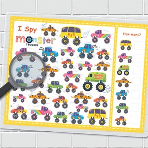 I Spy Activity Transportation Theme, Kids Look and Find Counting Game ...