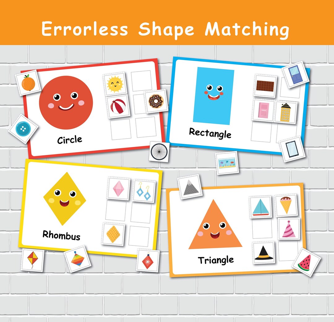 Errorless Shape Matching Games, Shapes Busy Book, File Folder Games ...