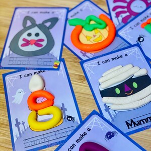 Halloween Play Dough Mats, Printable Play Doh, Preschool Activities ...