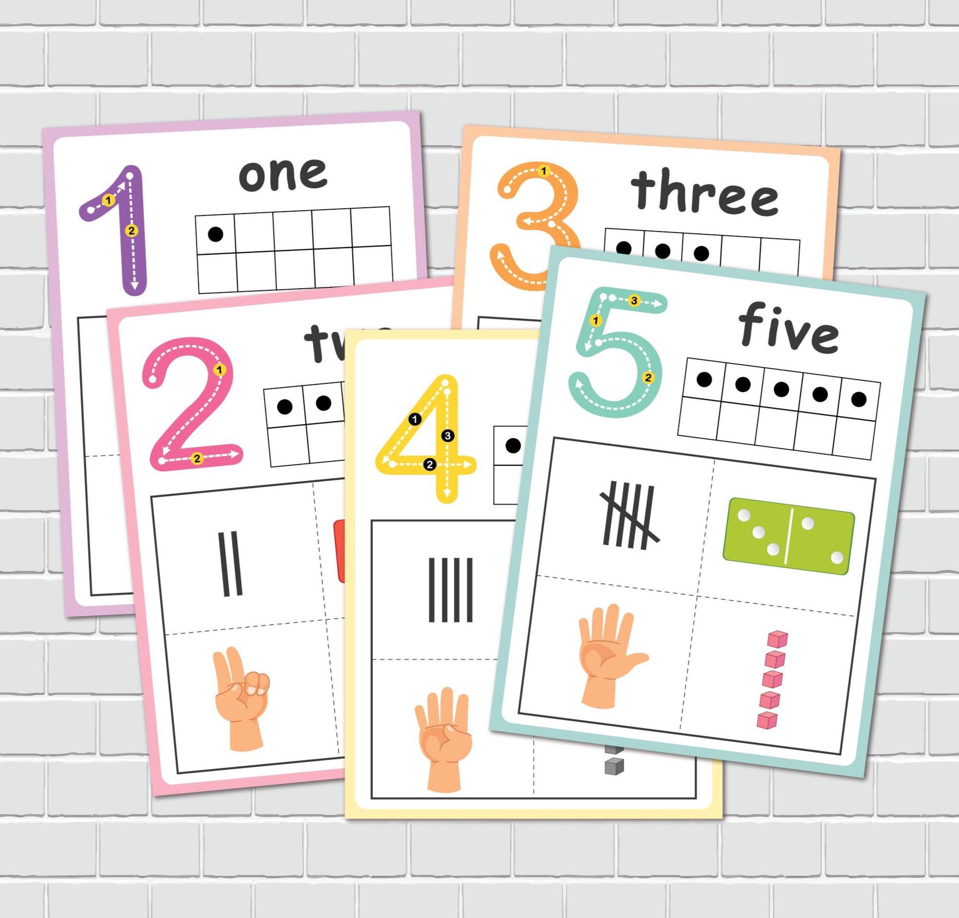 Number Sense Posters 1-20. Preschool Math Activities, Number ...