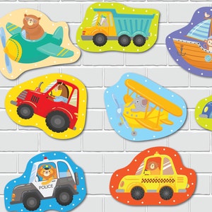 Transportation Lacing Cards, Preschool Fine Motor Skills Activity ...