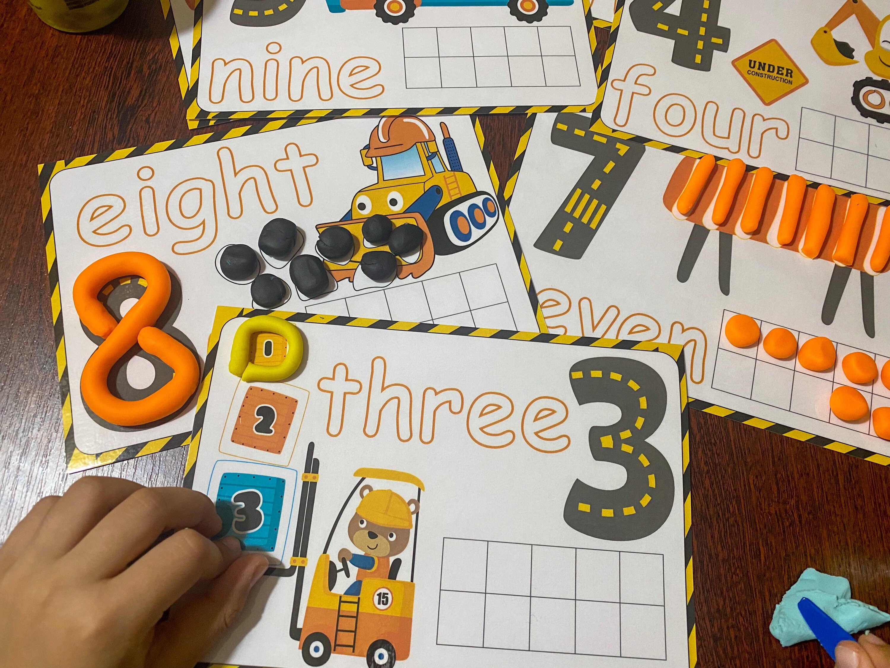 Play Dough Mats Construction Theme Printable Preschool - Etsy
