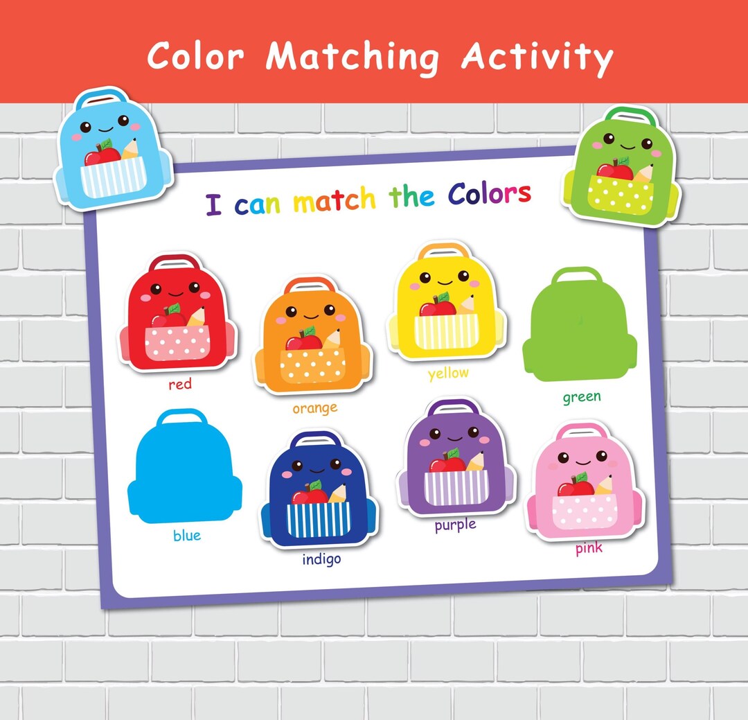 Color Matching Activity, Toddler Printable, Homeschool Preschool ...
