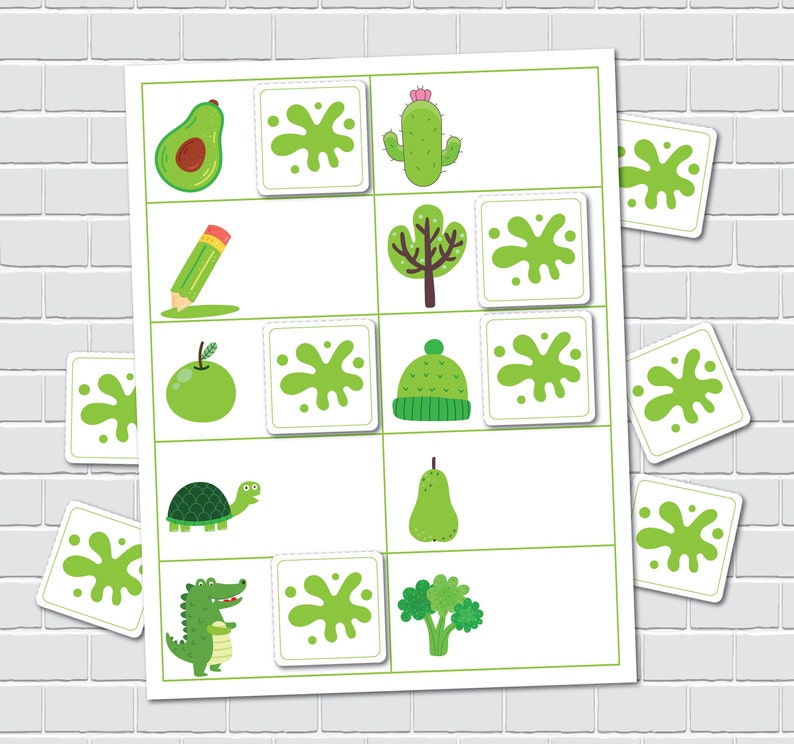 Errorless Colors Matching Games and Activities for Kids, File Folder ...