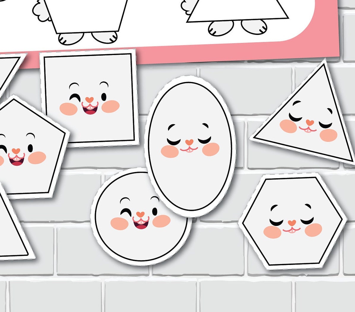 Bunny Shape Matching Activity, 2D Shapes, Easter Busy Book Page, File ...