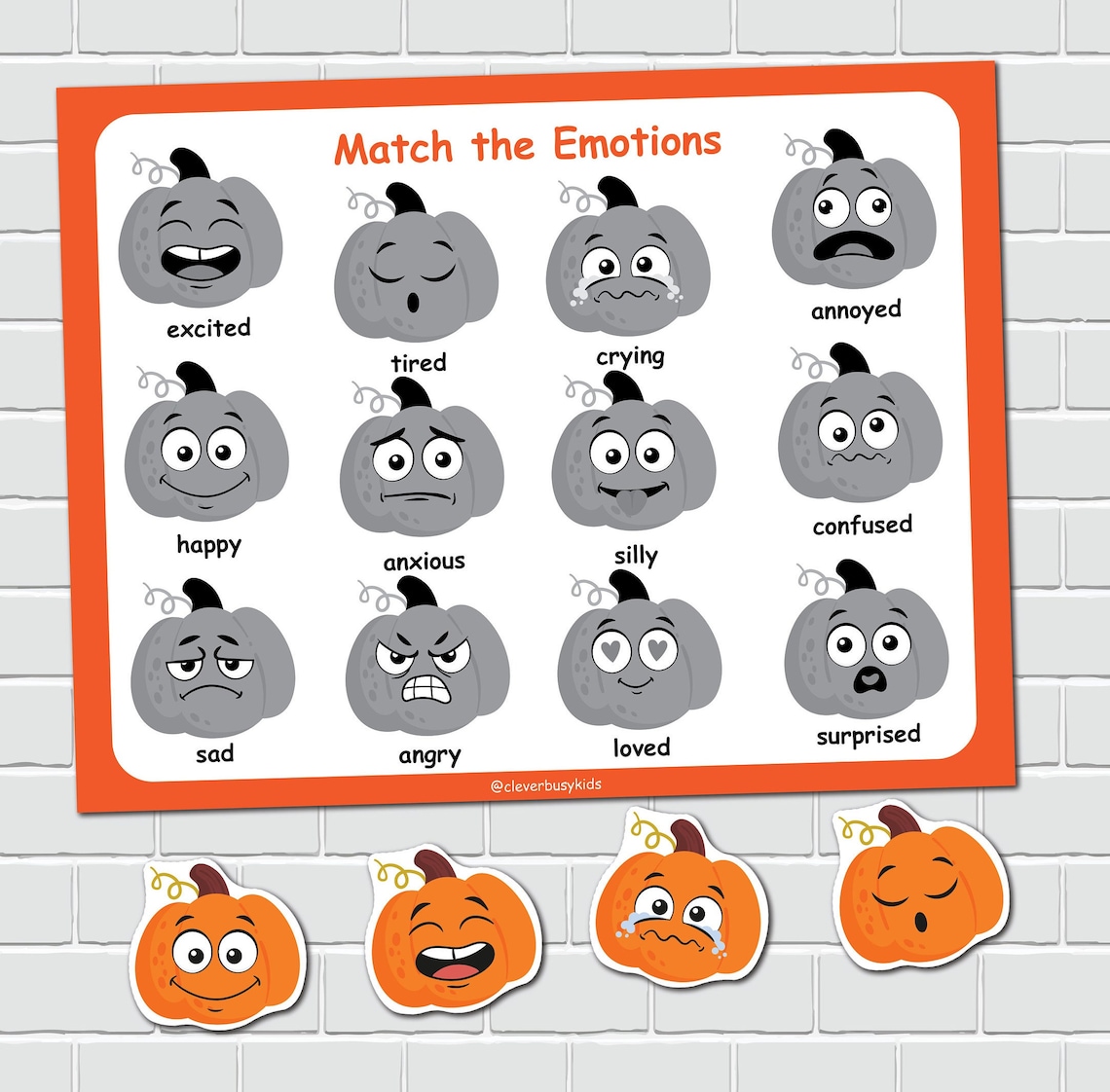 Fall Emotions Activity for Kids Preschool Printable Activity - Etsy