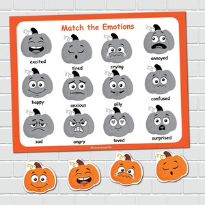 Fall Emotions Activity for Kids, Preschool Printable Activity, Toddler ...